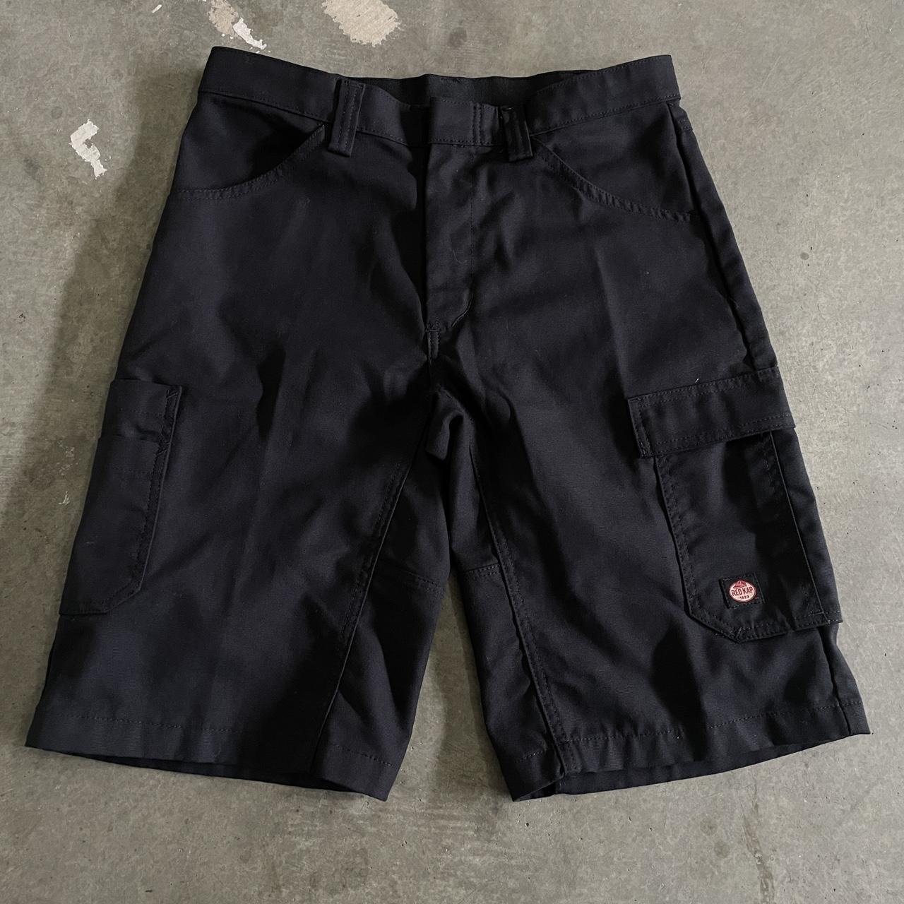Red Kap Men's Black Shorts | Depop