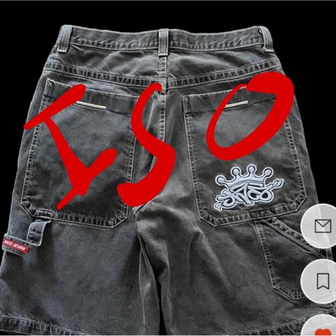 JNCO Men's Black and Blue Jeans | Depop