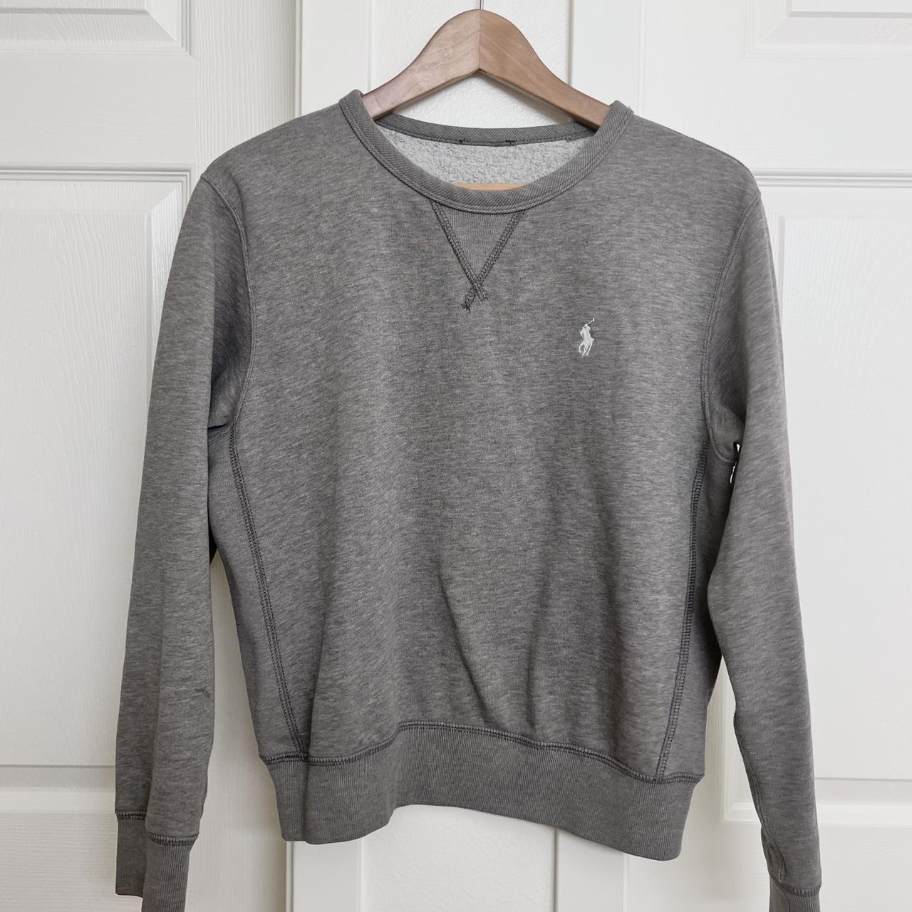 Grey Polo RL sweater - comfy cute study sesh... - Depop