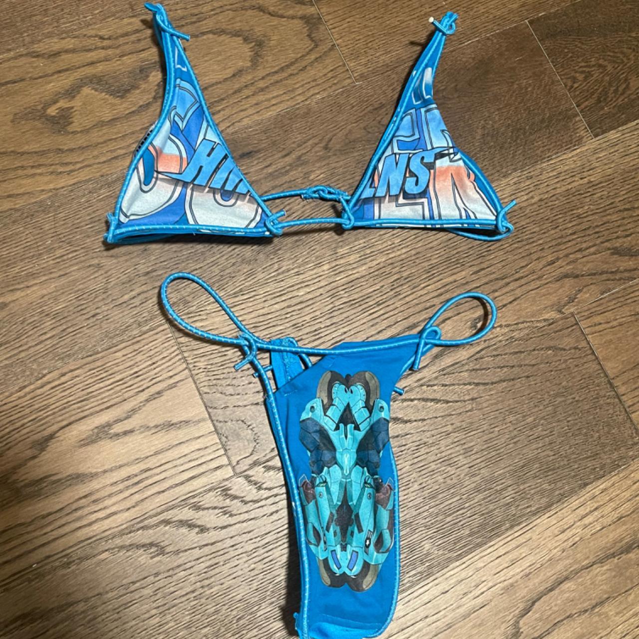 Entire Studios Women's Blue Bikinis-and-tankini-sets | Depop
