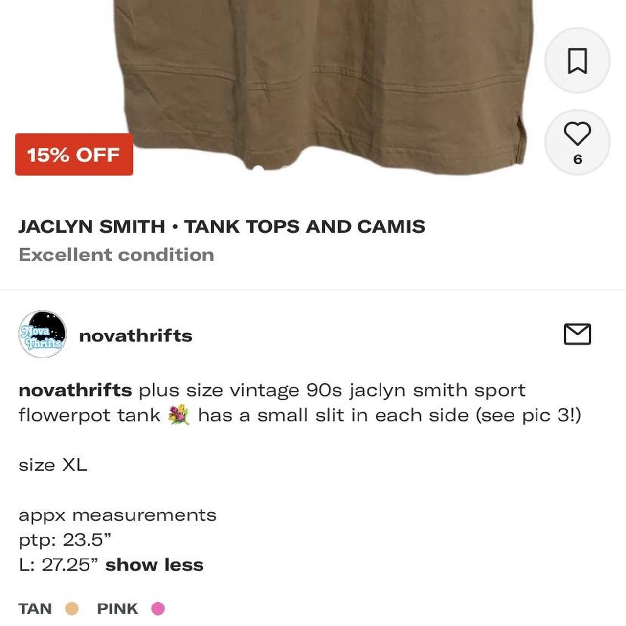 jaclyn smith sport flowerpot tank women’s size... - Depop