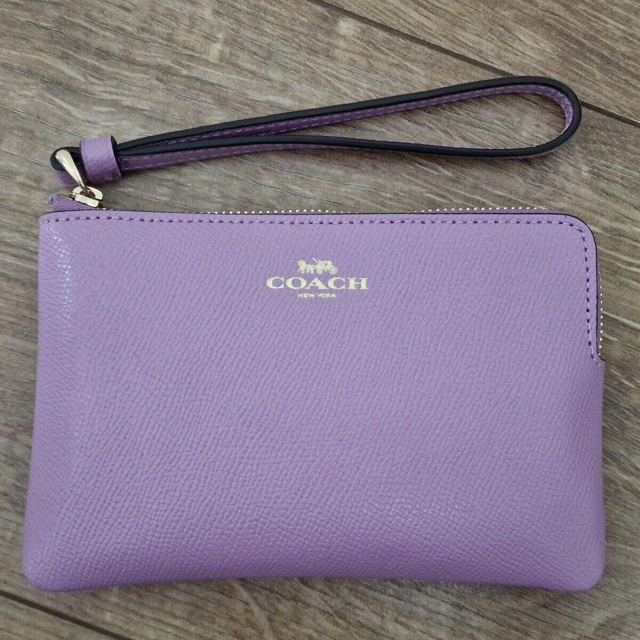 Coach New York Womens Purple Purse Wallet New. - Depop