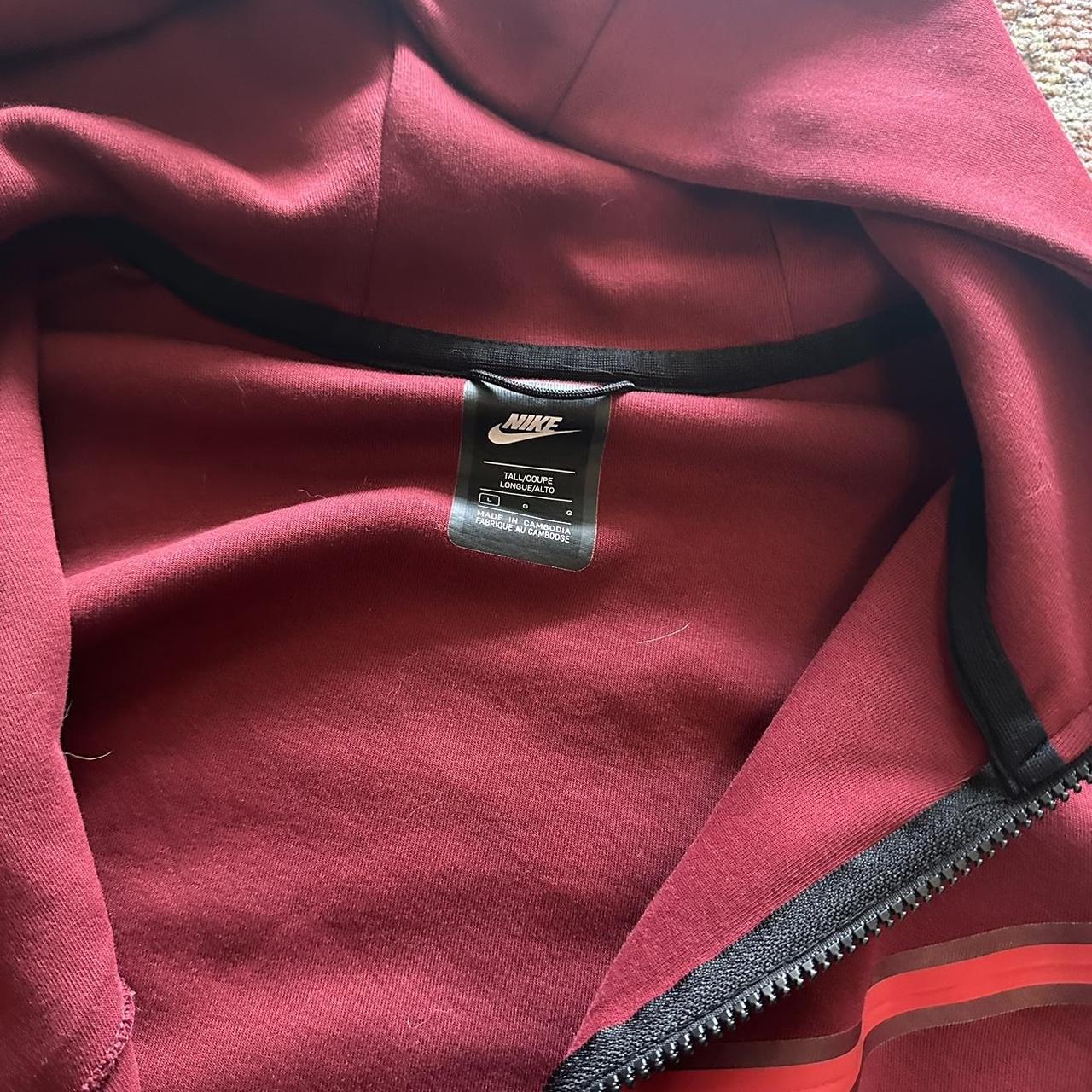 Red nike tech fleece Size large Hardly ever warn... - Depop