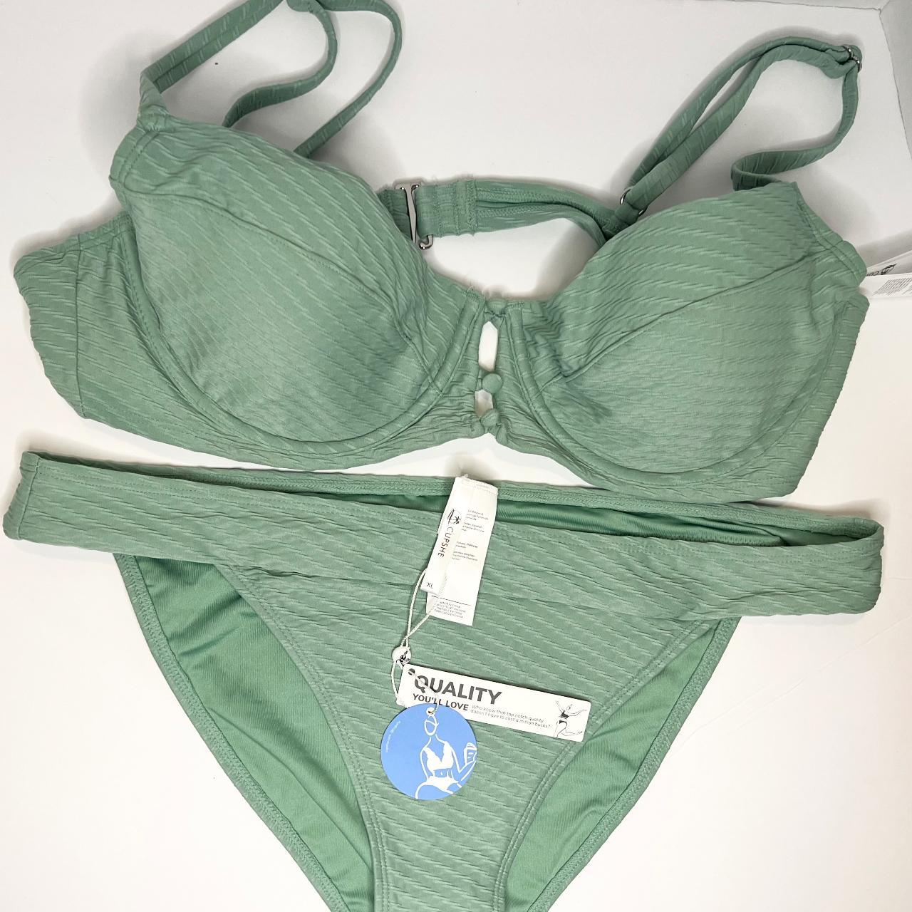 Cupshe Women's Green Bikinis-and-tankini-sets | Depop