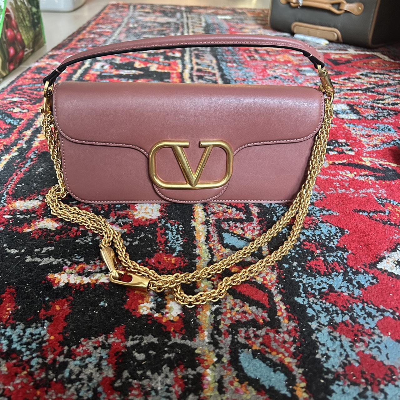 Valentino Loco Brown Leather Shoulder Bag. Elegant... | Depop