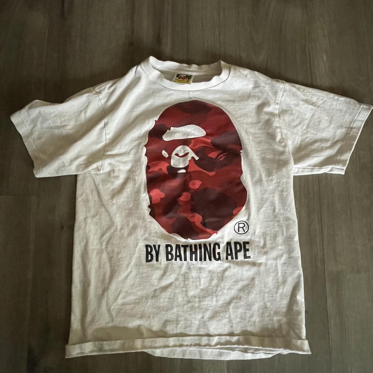Small red bathing ape shirt - Depop