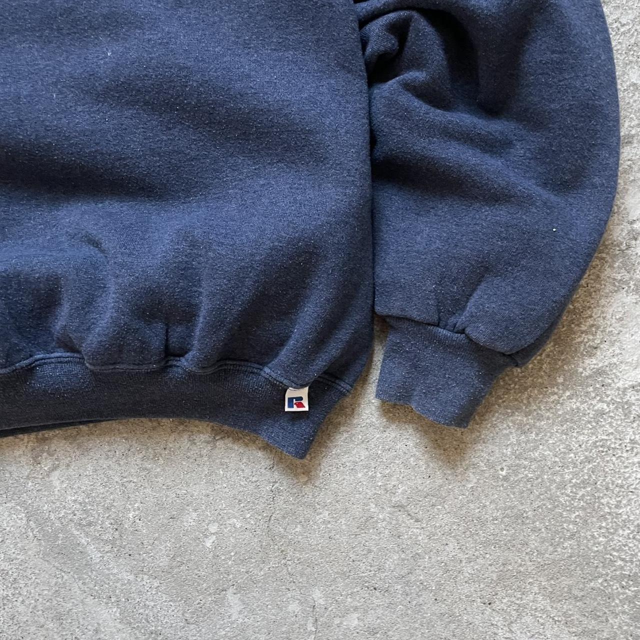 90s vintage navy Russell Athletic crewneck... - Depop