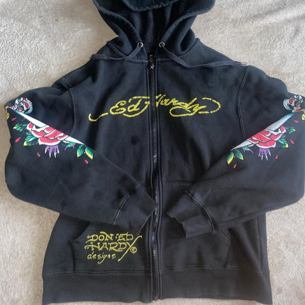 Ed Hardy Women's multi Hoodie | Depop