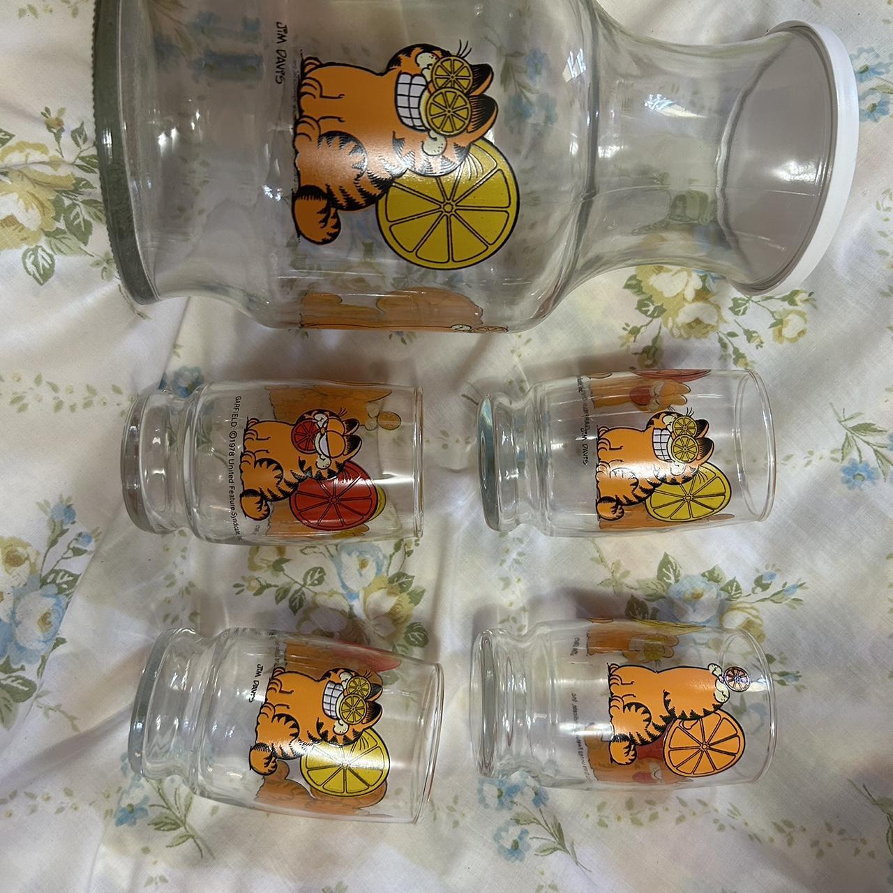 Vintage 1978 Garfield 5pc Juice Set! Never been... - Depop