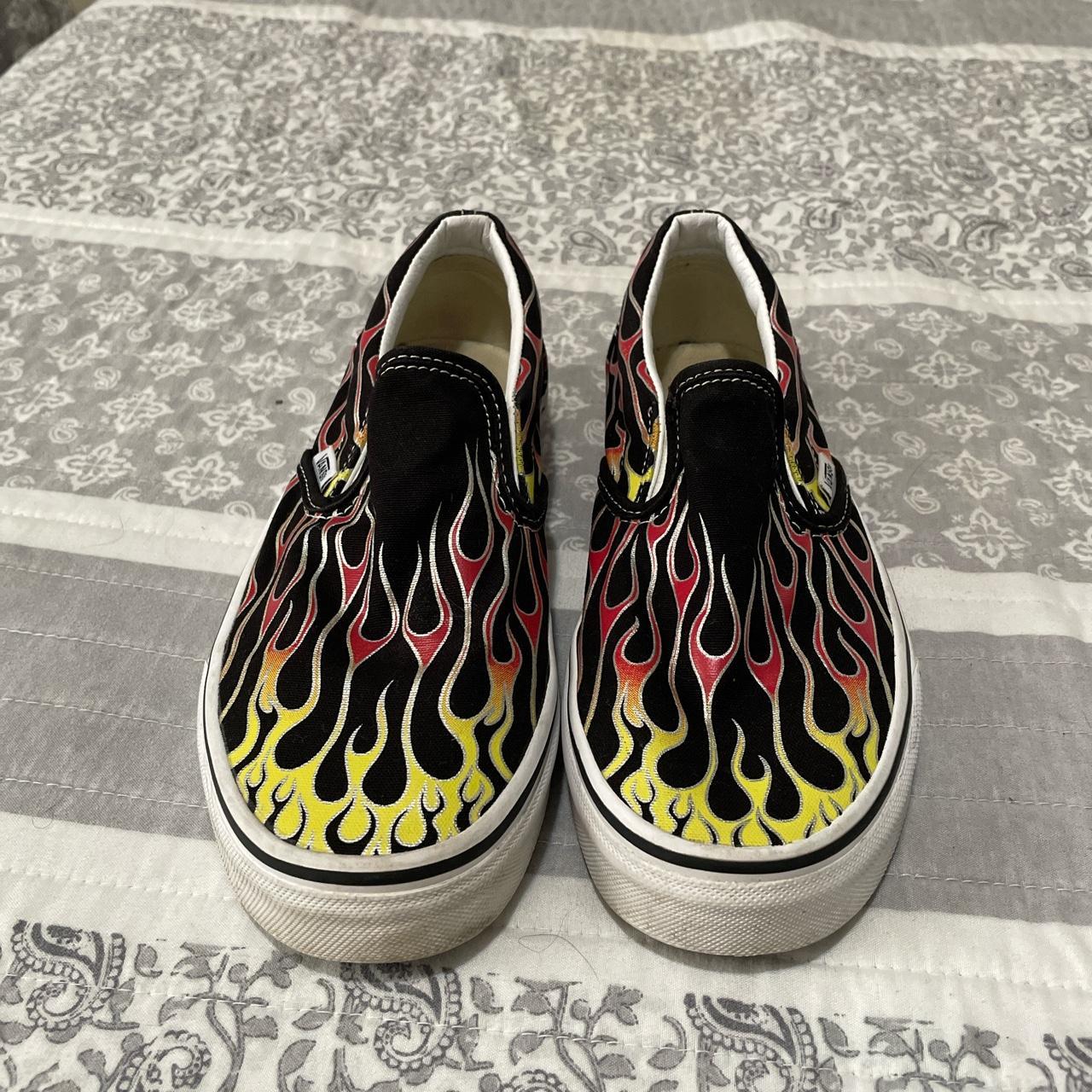 Flame Vans Fire Vans *size 6 men, size 7.5... - Depop
