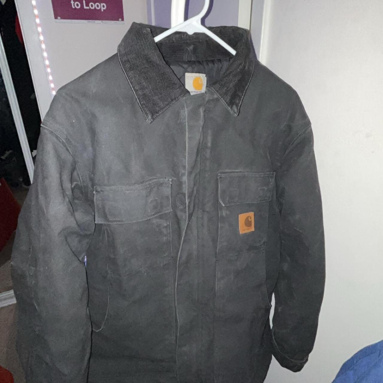 XL Charcoal Grey Carhartt jacket Dm with... | Depop