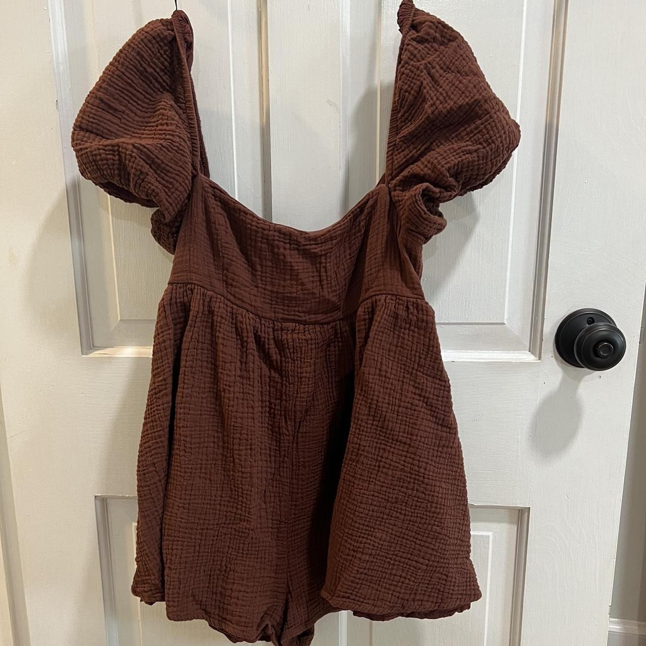 PRINCESS POLLY BROWN ROMPER #new #princesspolly... - Depop