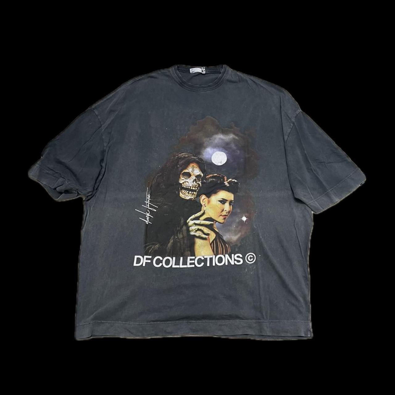 Oversized Grey Skull tee .°˖ ... - Depop