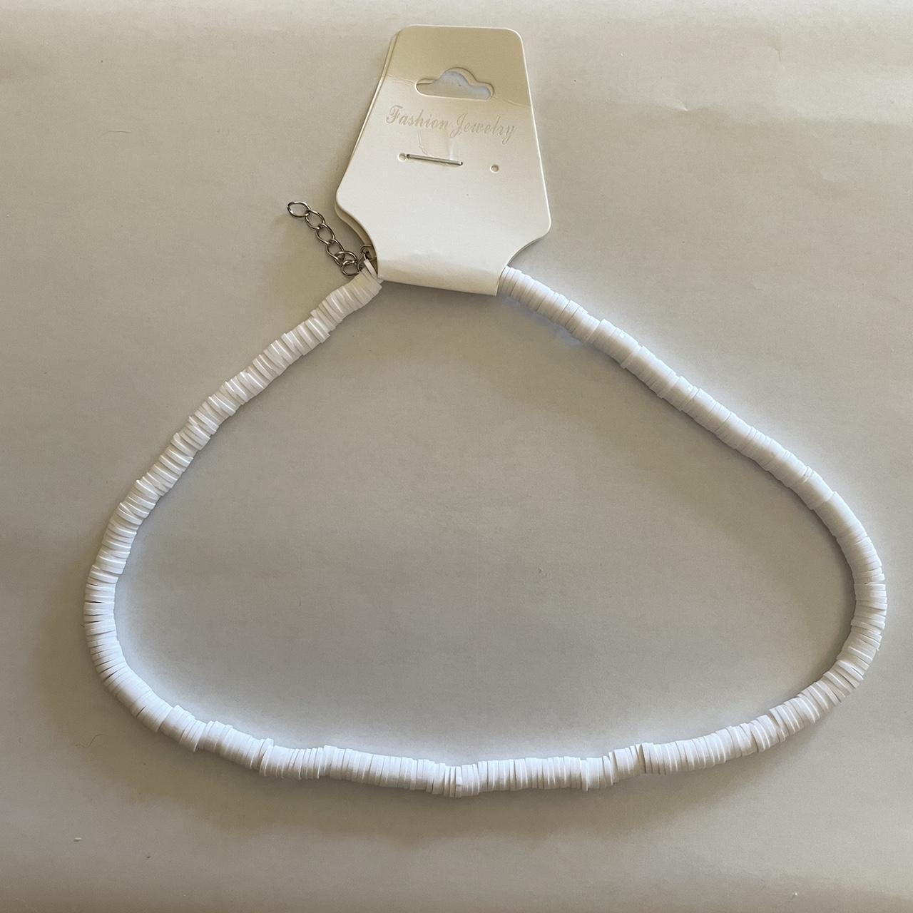 Fashion Jewelry white “fake shell” necklace Pula... - Depop