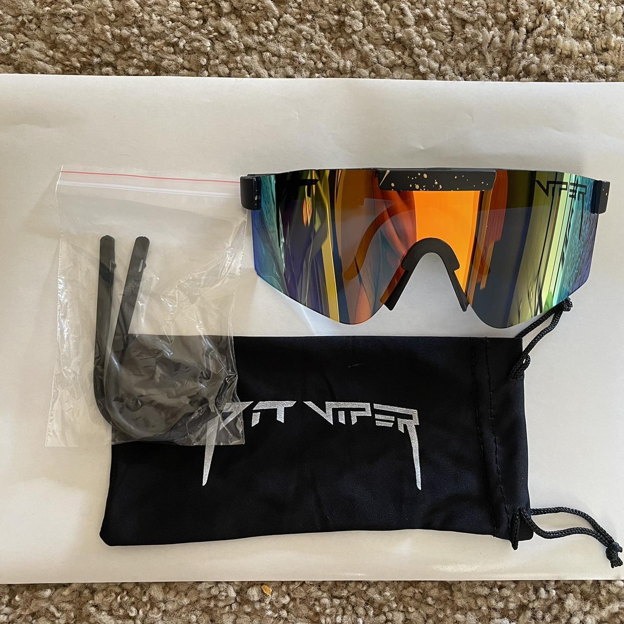 Pit vipers Black + Orange space splatter... - Depop