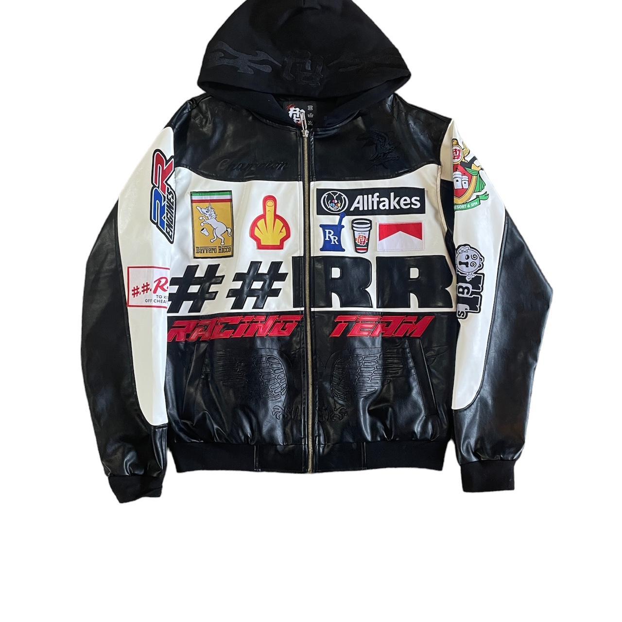 #RR kankan really rich racing jacket 100% vegan... - Depop