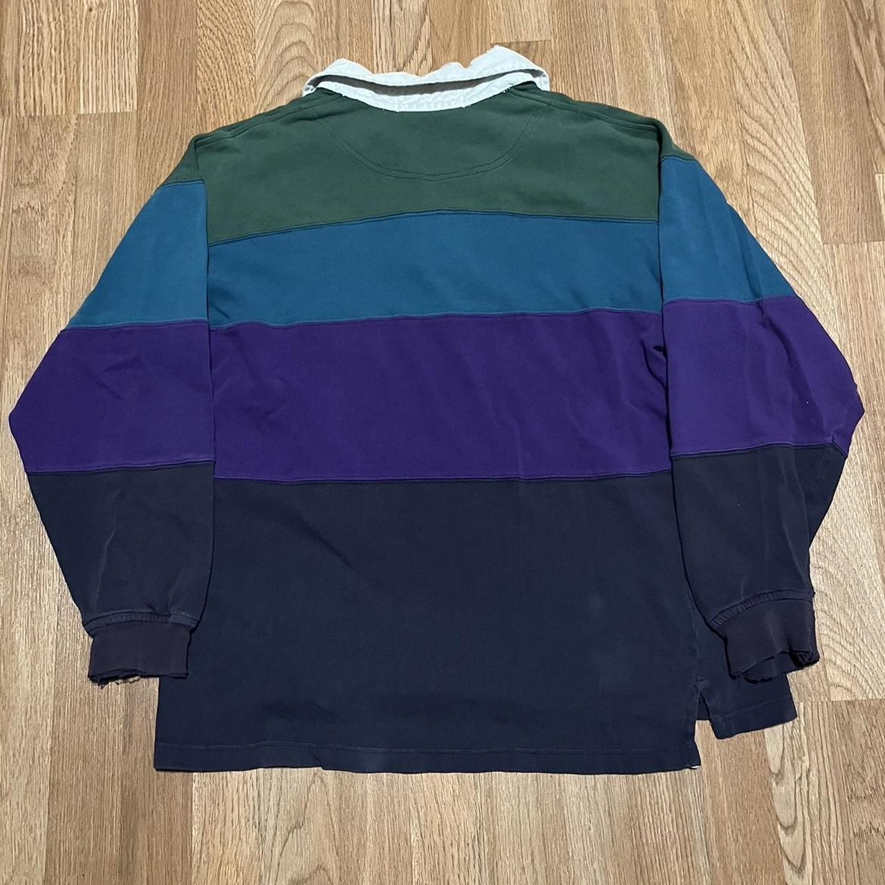 Vintage Striped Distressed Rugby - Great quality... - Depop