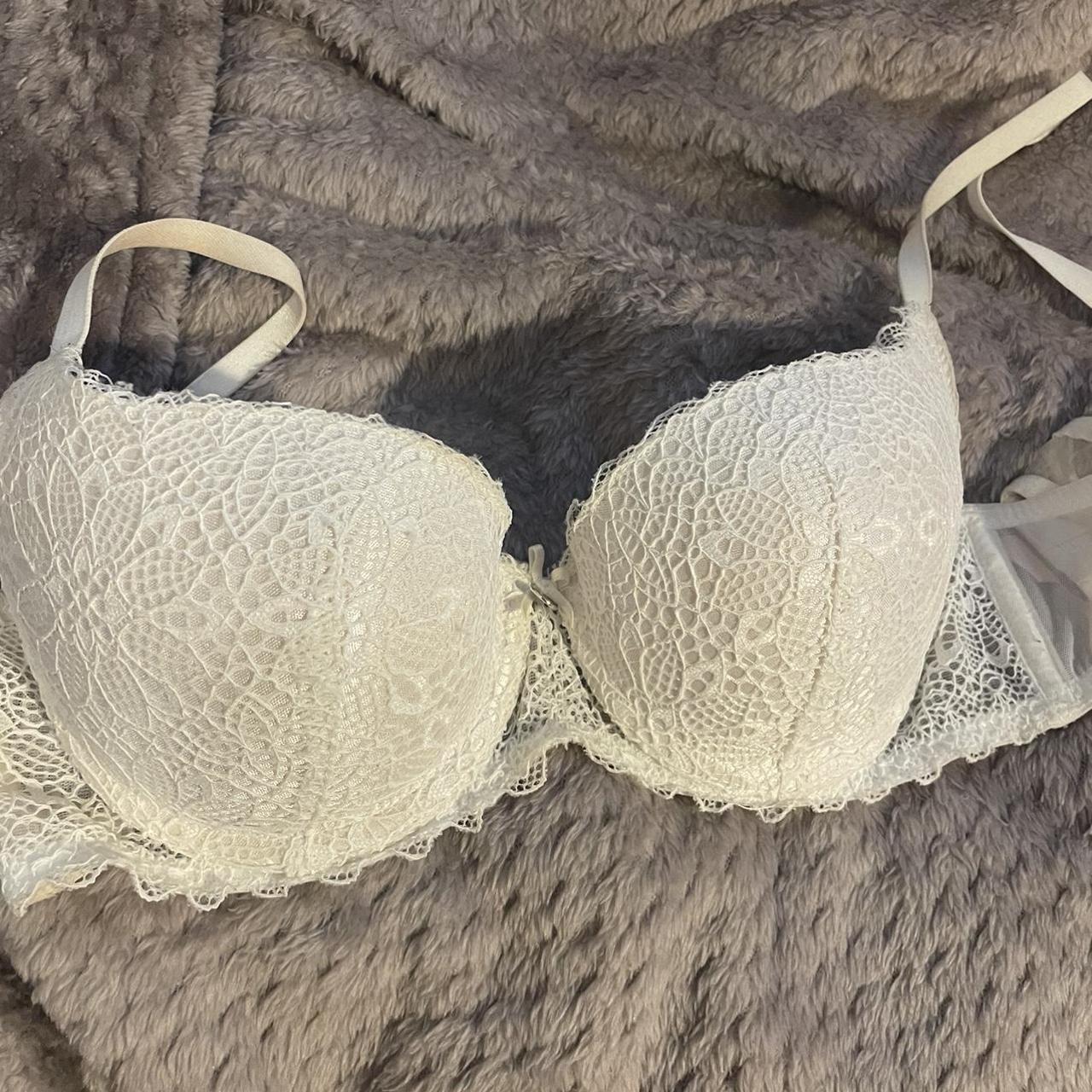 Boux Avenue White Piper Balconette Bra 32C 32C white... - Depop