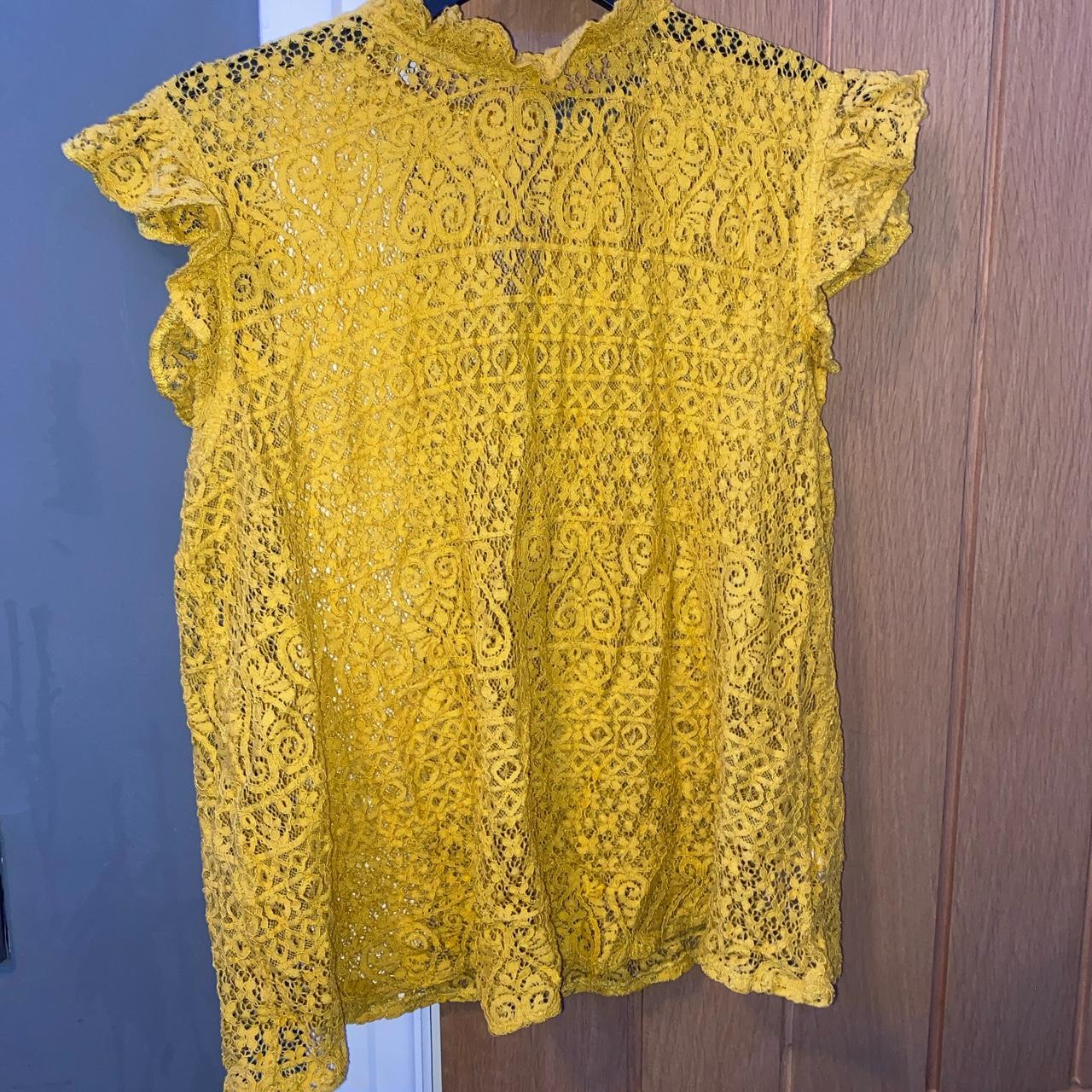 See through, lace top from primark. Size 14 but... - Depop