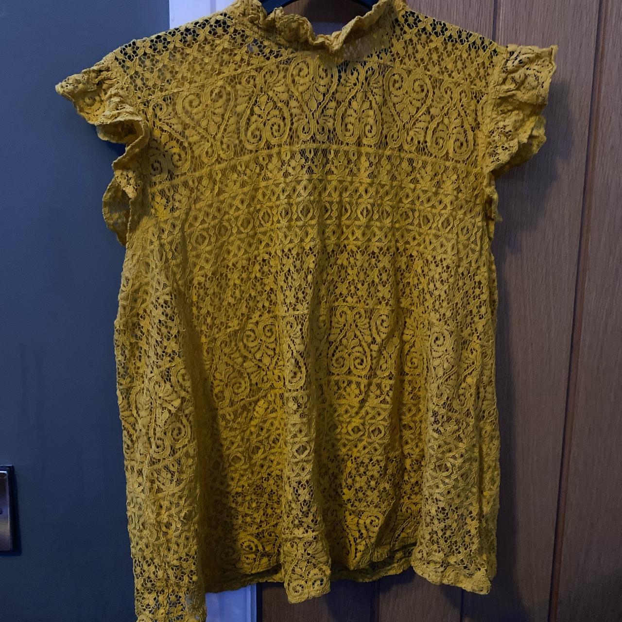 See through, lace top from primark. Size 14 but... - Depop