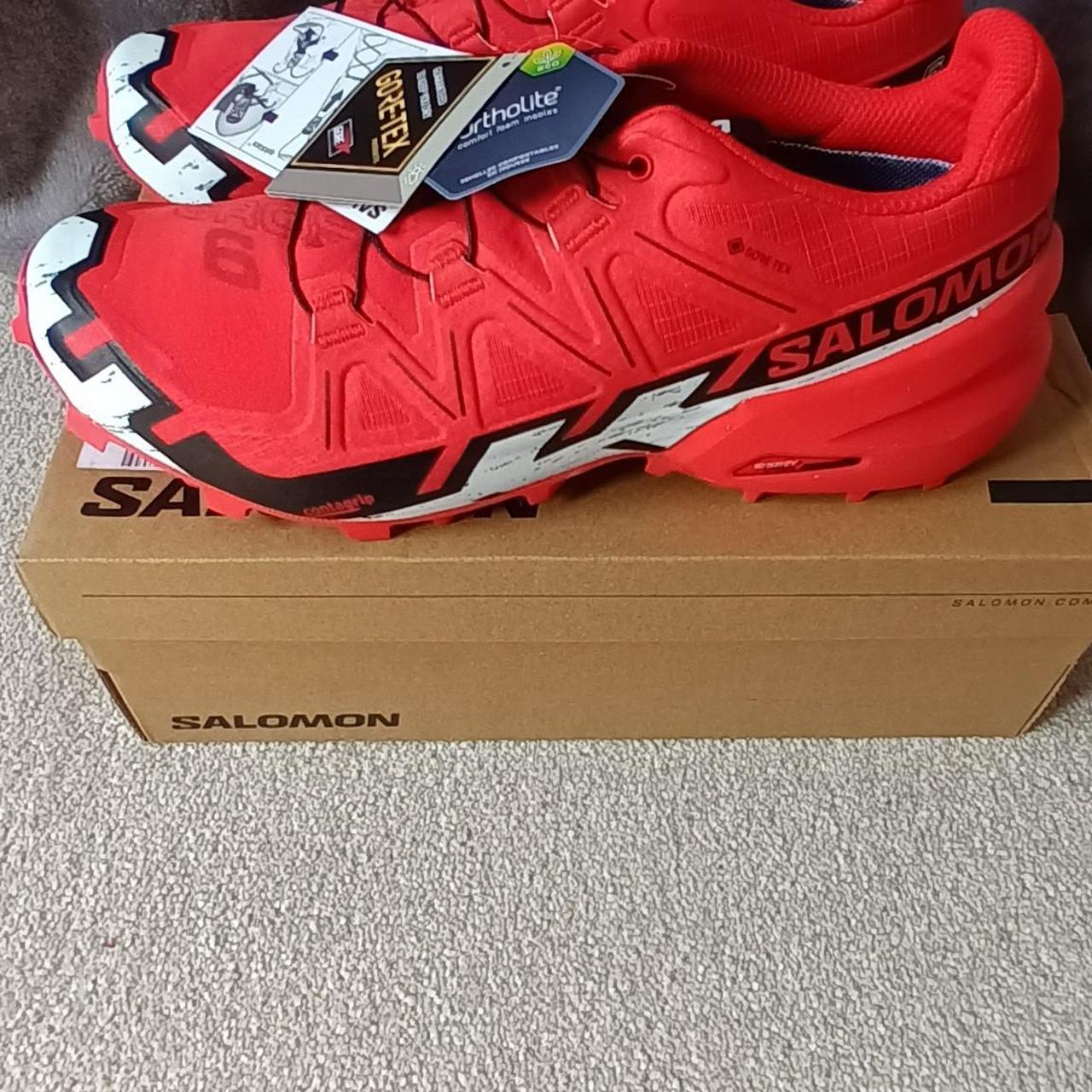 Salomon Speedcross 6 GTX Fiery Red Mens UK 10 - Depop