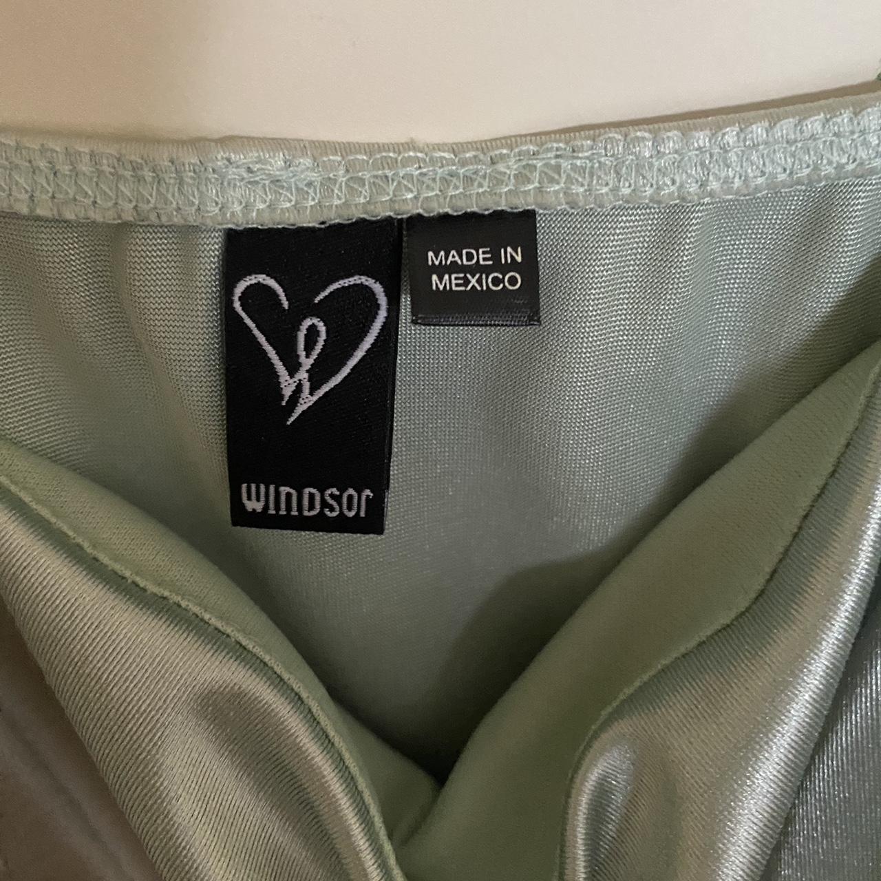 Windsor Sage Green satin slip dress XS Worn... - Depop