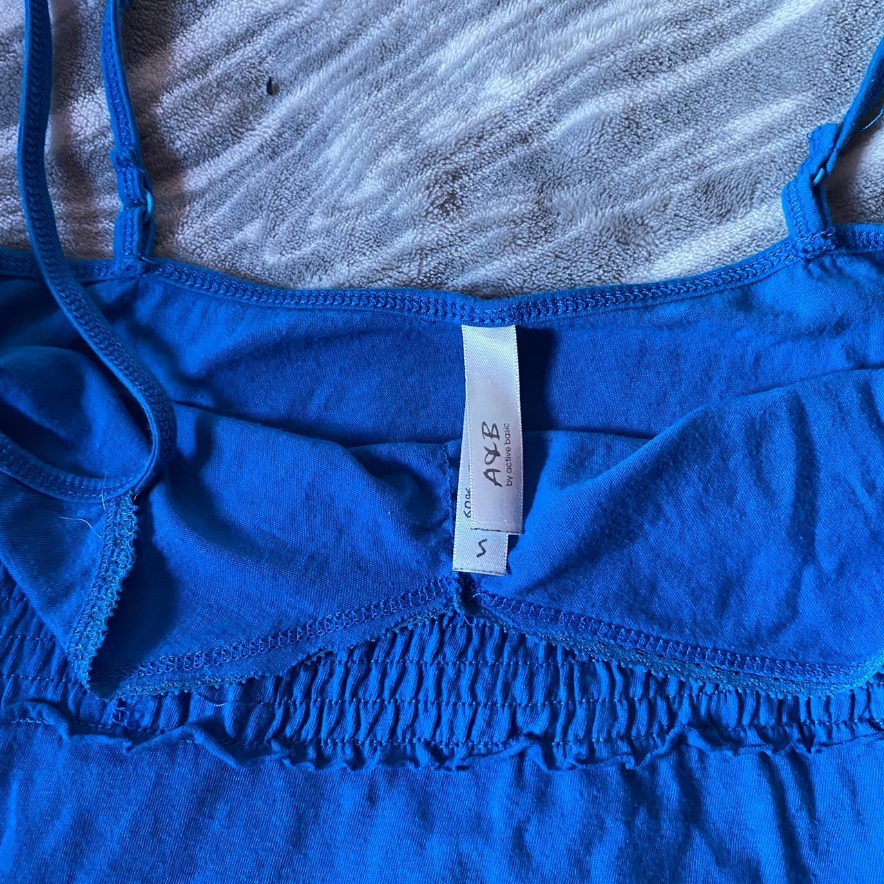 Blue cami top with adjustable straps #camisole - Depop