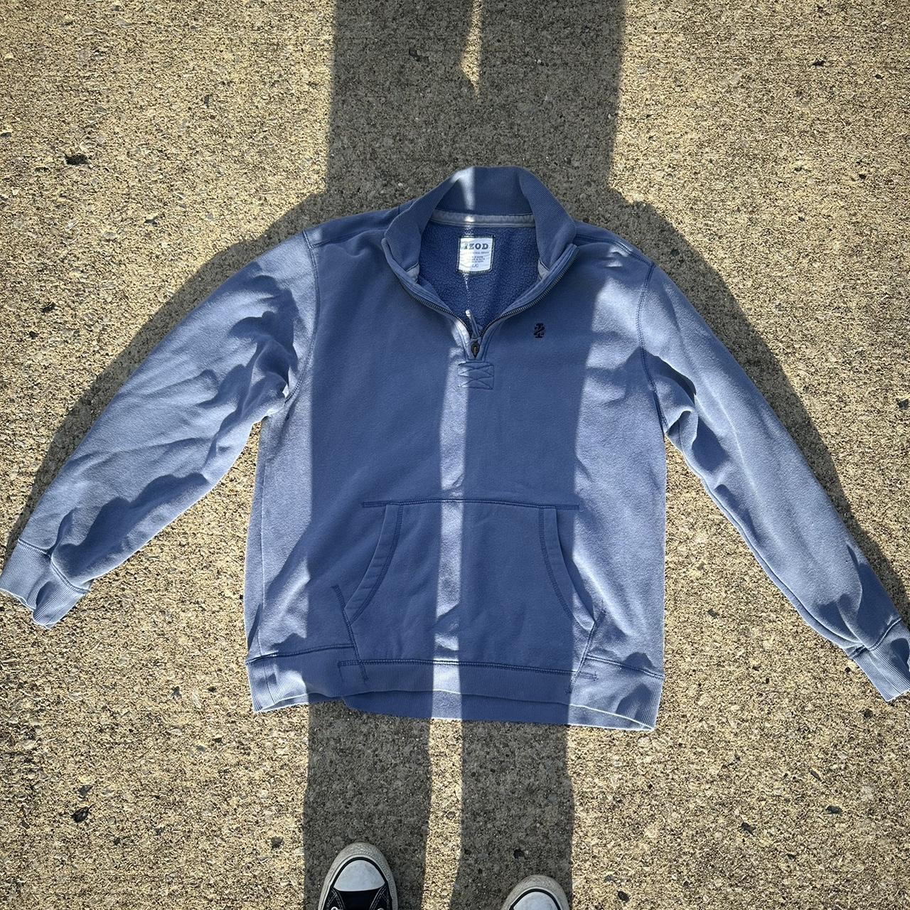 Nice fit blue Izod quarter zip hoodie Message if... - Depop