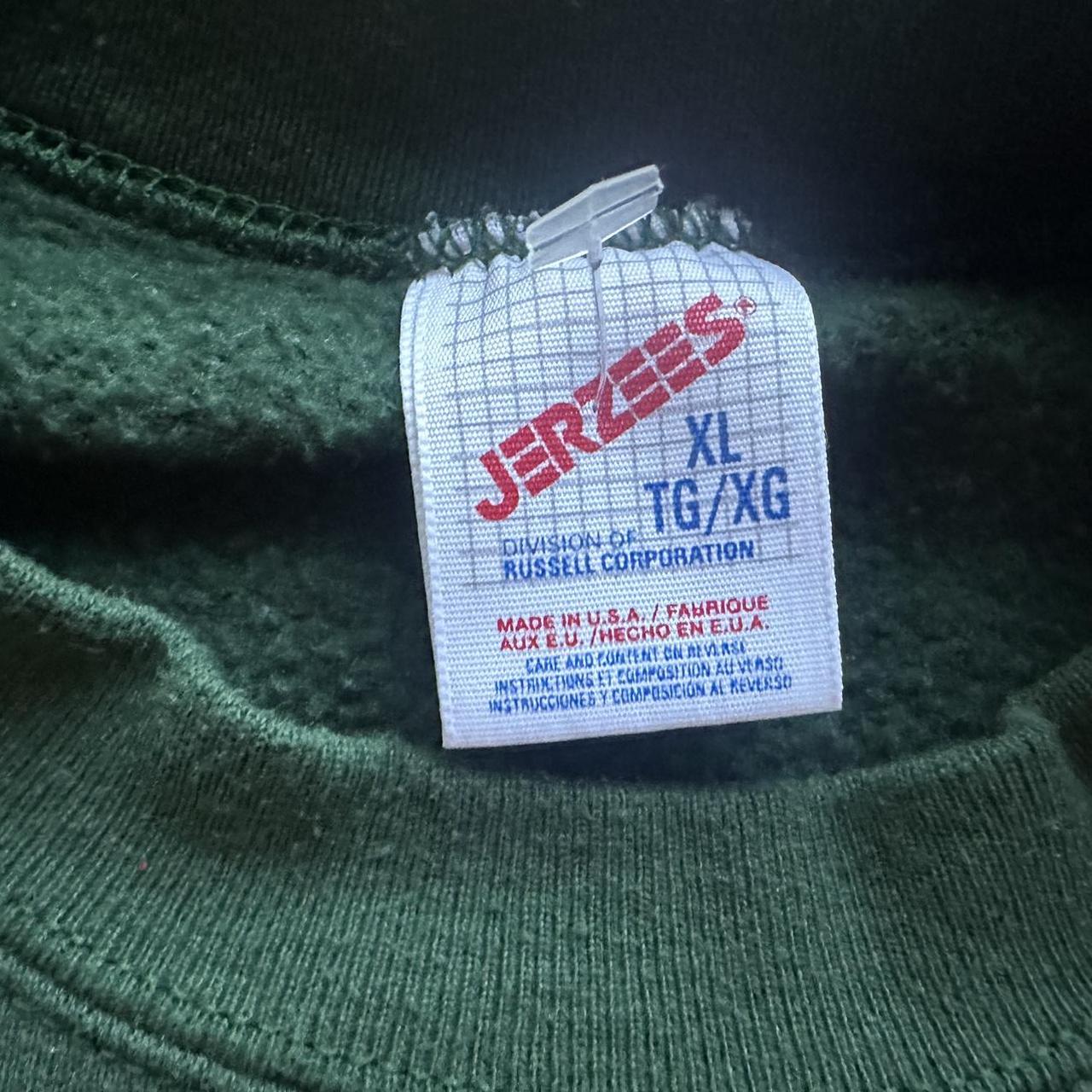 Vintage 90’s JERZEES Forest green sweatshirt - Depop