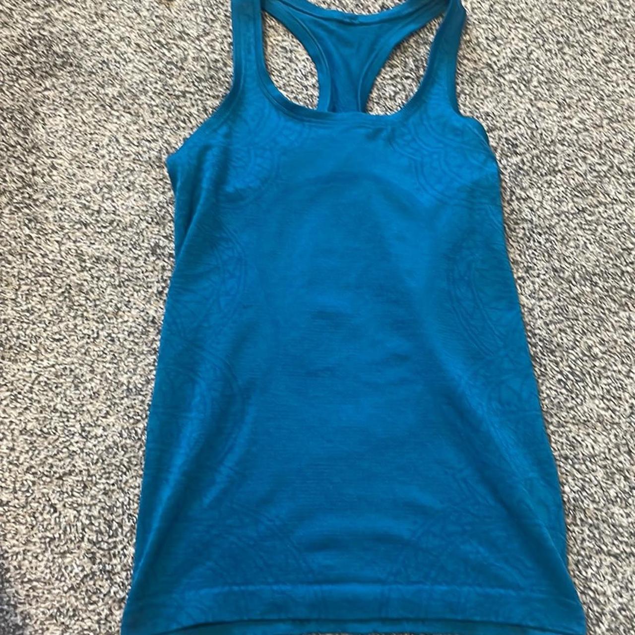 Lululemon blue tank in size 4. In great condition!... - Depop