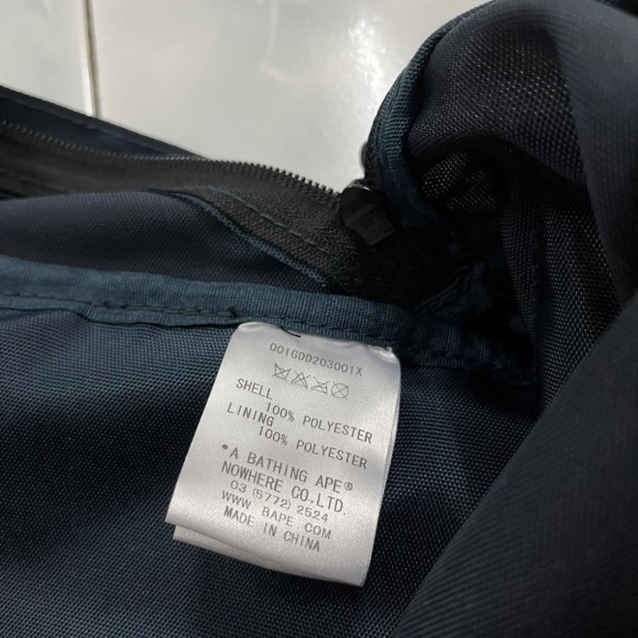 Bape Navy Blue Backpack Rare piece - Depop