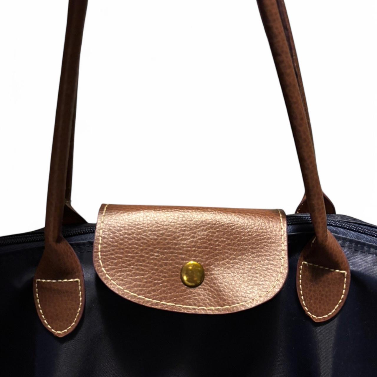navy blue nylon *fake* Longchamp Le Pliage tote bag... | Depop