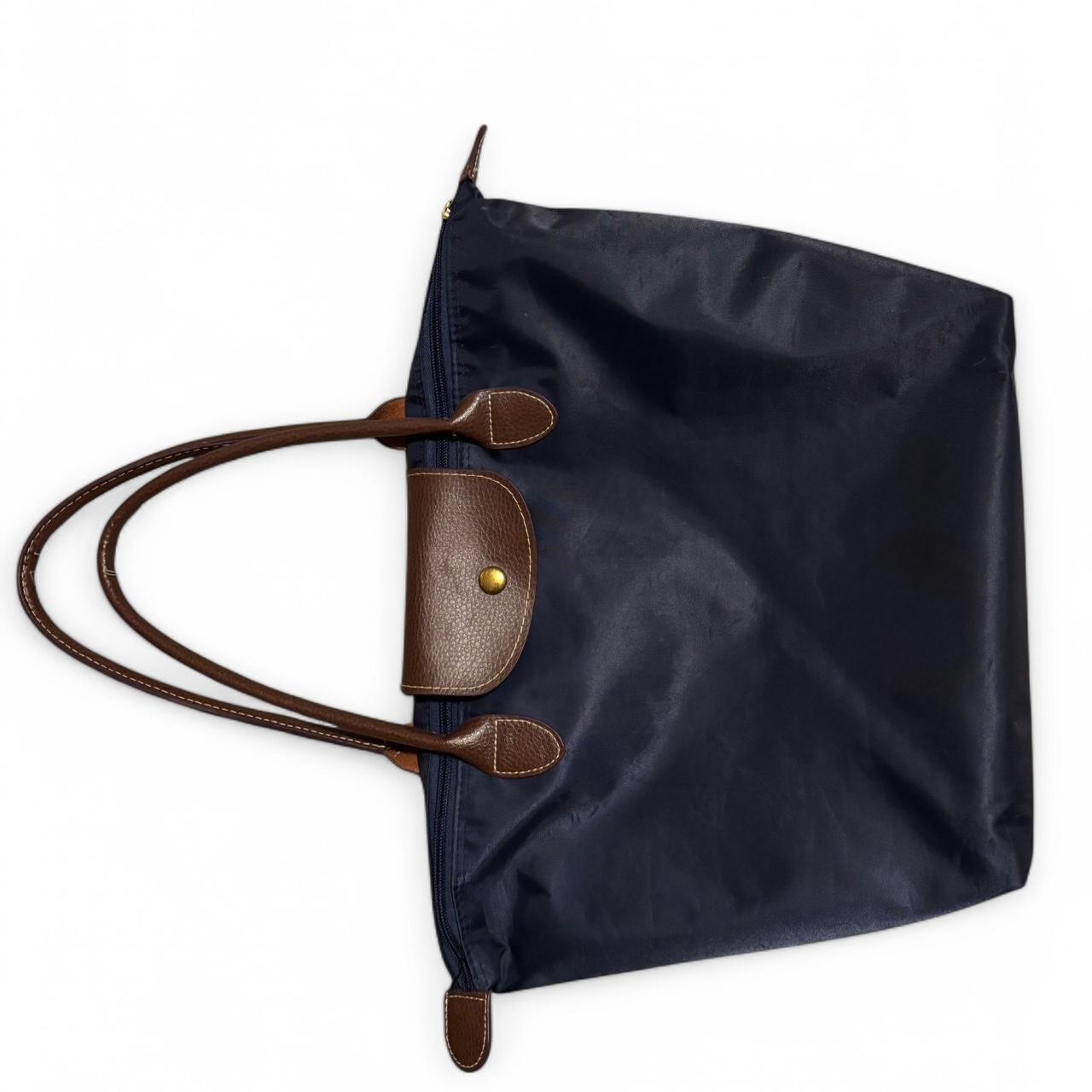 navy blue nylon *fake* Longchamp Le Pliage tote bag... | Depop