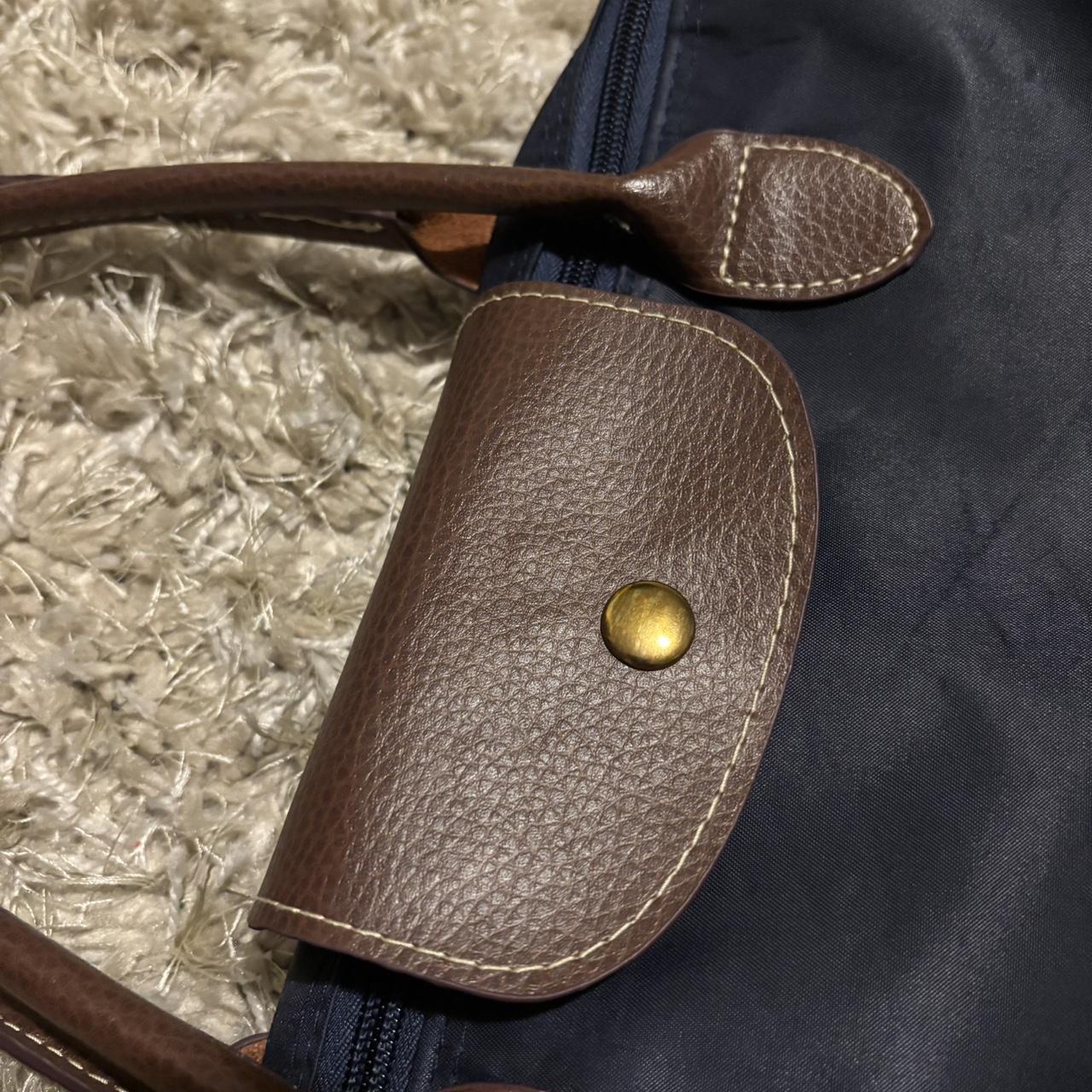 navy blue nylon *fake* Longchamp Le Pliage tote bag... | Depop