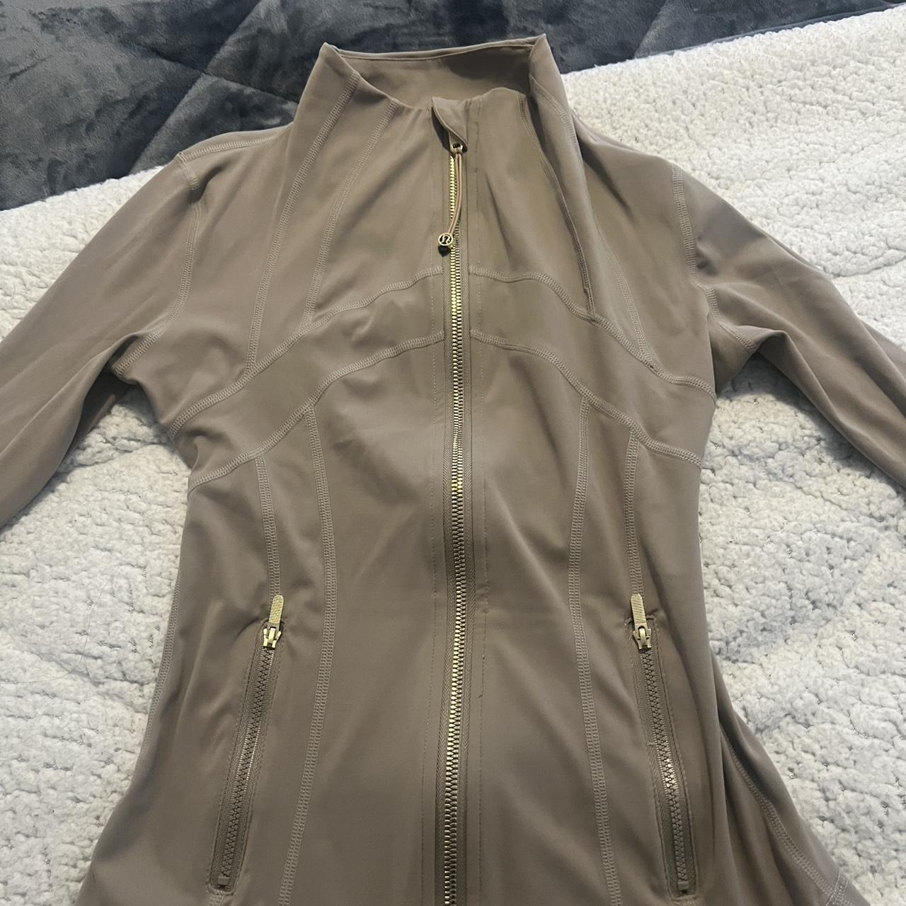 Lululemon gold zipper Define Jacket *Nulu in tauptastic | Depop