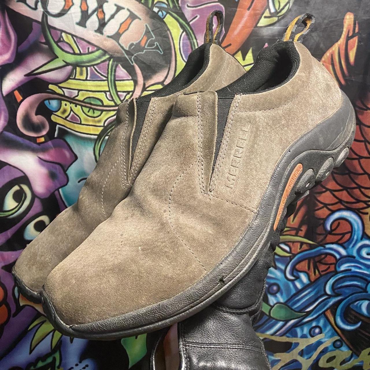 Merrell suede jungle moc waterproof slip ons in... - Depop