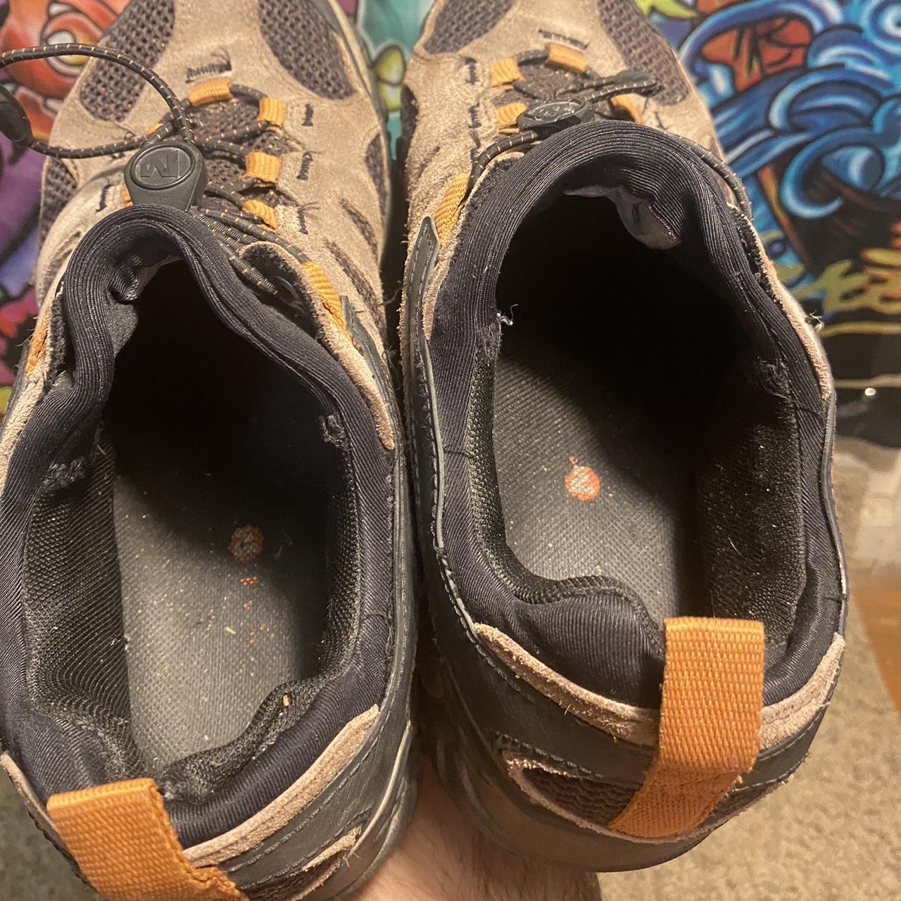 Merrell Moab tan suede waterproof hiking shoes... - Depop