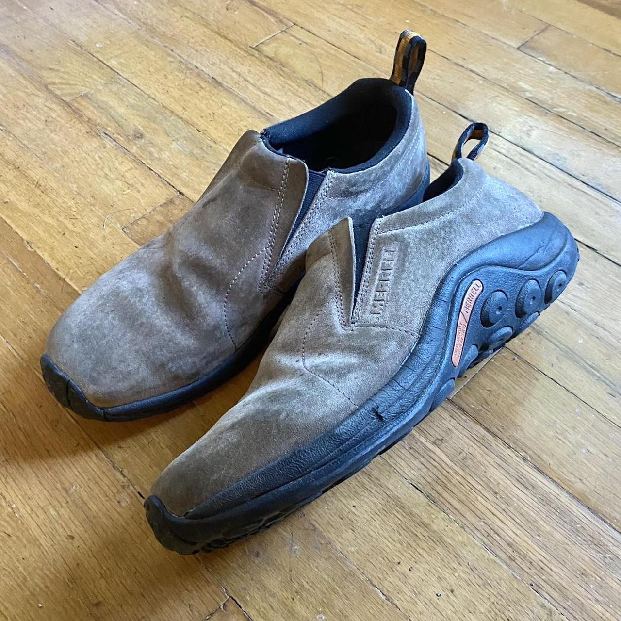 Merrell suede jungle moc waterproof slip ons in... - Depop