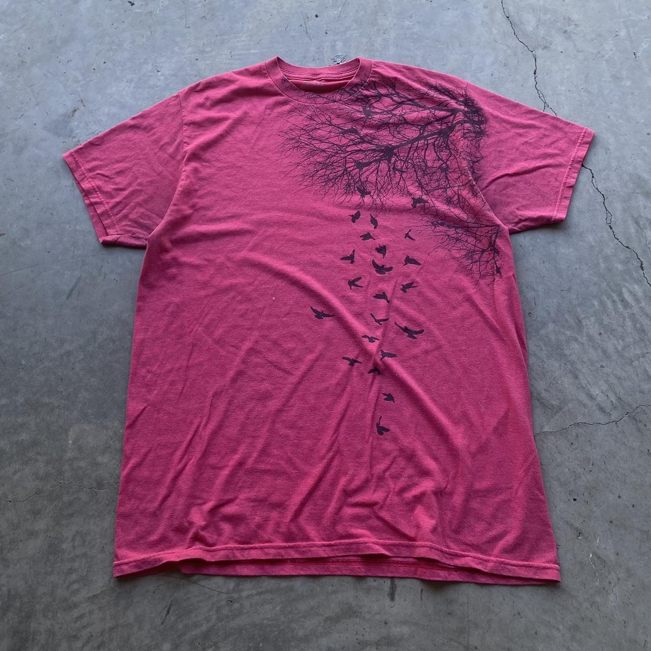 Grunge Y2k affliction style crow graphic tee Men’s... - Depop