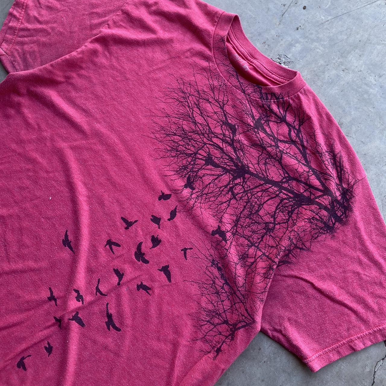 Grunge Y2k affliction style crow graphic tee Men’s... - Depop