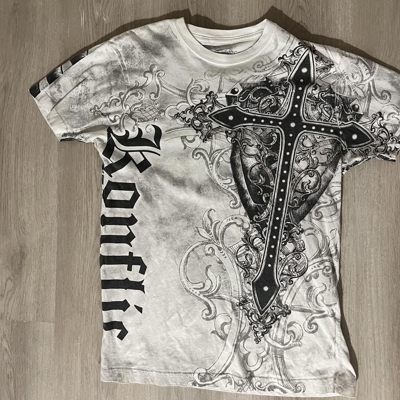 Konflict cool affliction shirt design made of... - Depop