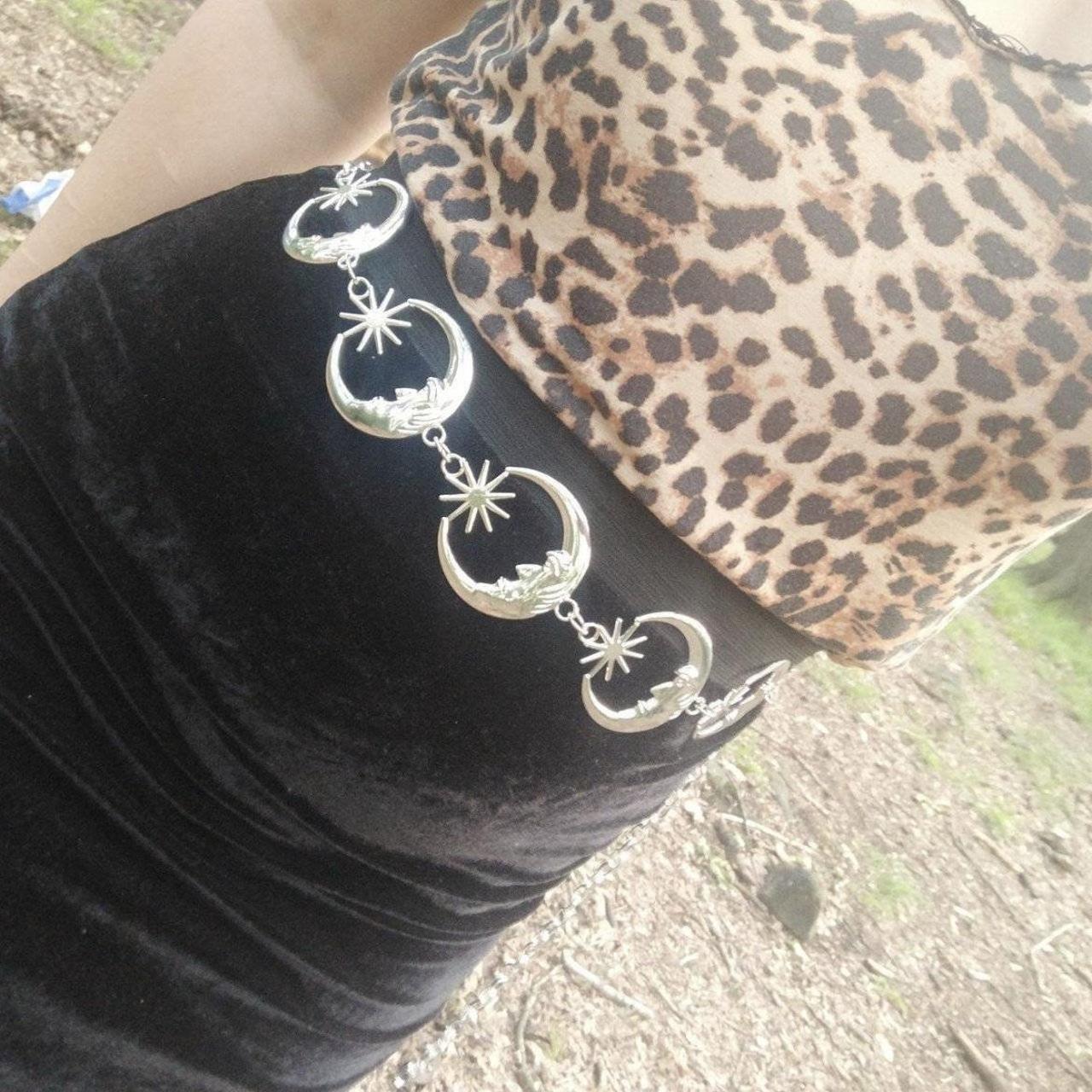 Celestial Belt/ Moon and Stars Chain Belt/ Hippy... - Depop