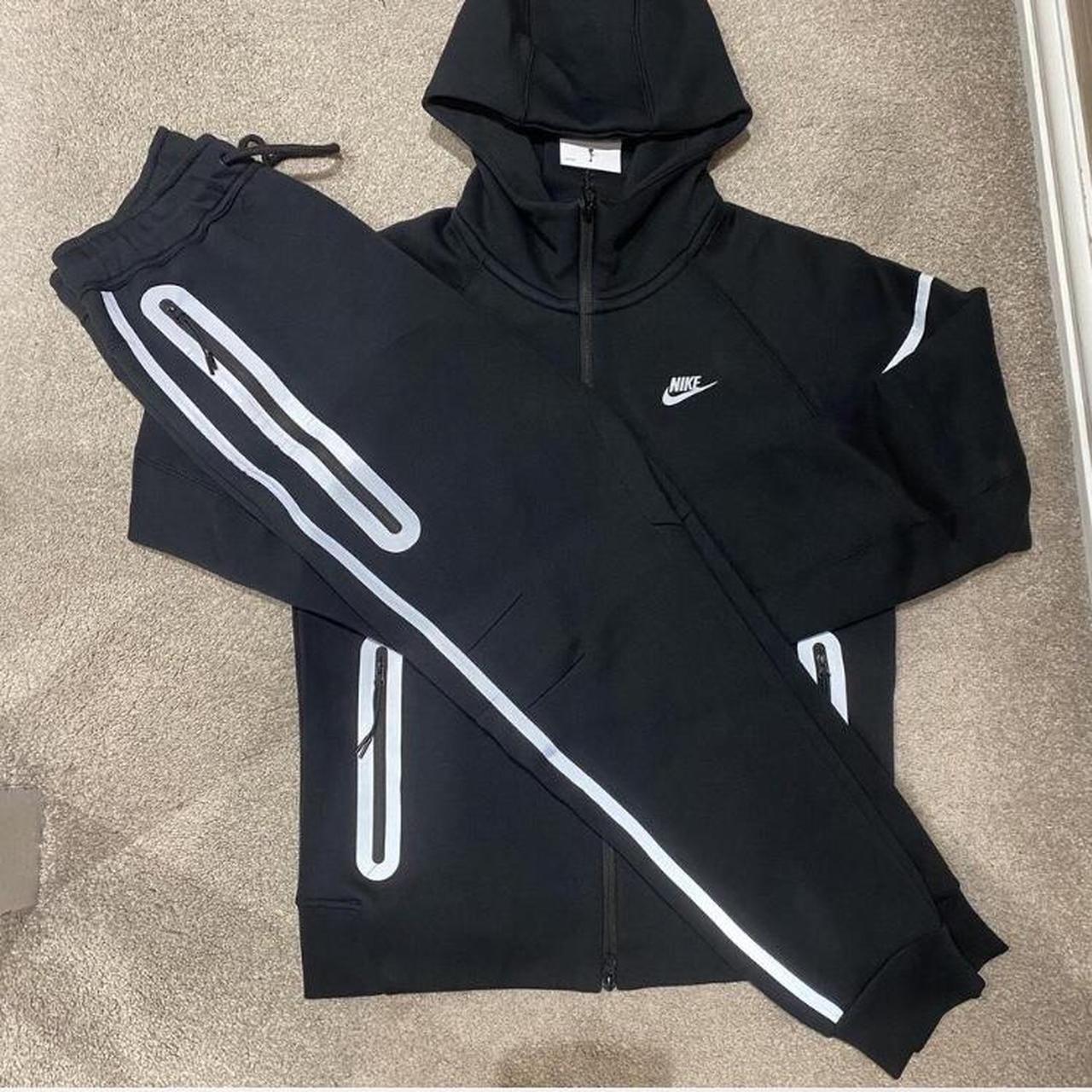 Nike tech fleece reflective tracksuit brand new size... | Depop