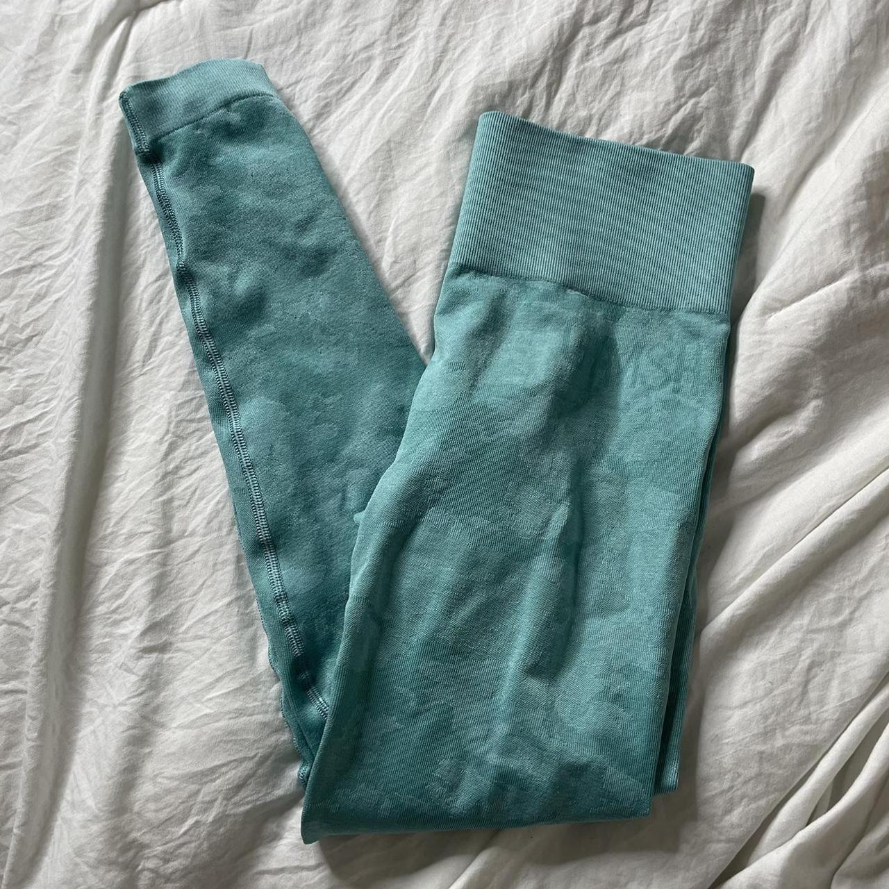 Gymshark Camo Seamless Leggings Sage Green • Size Depop