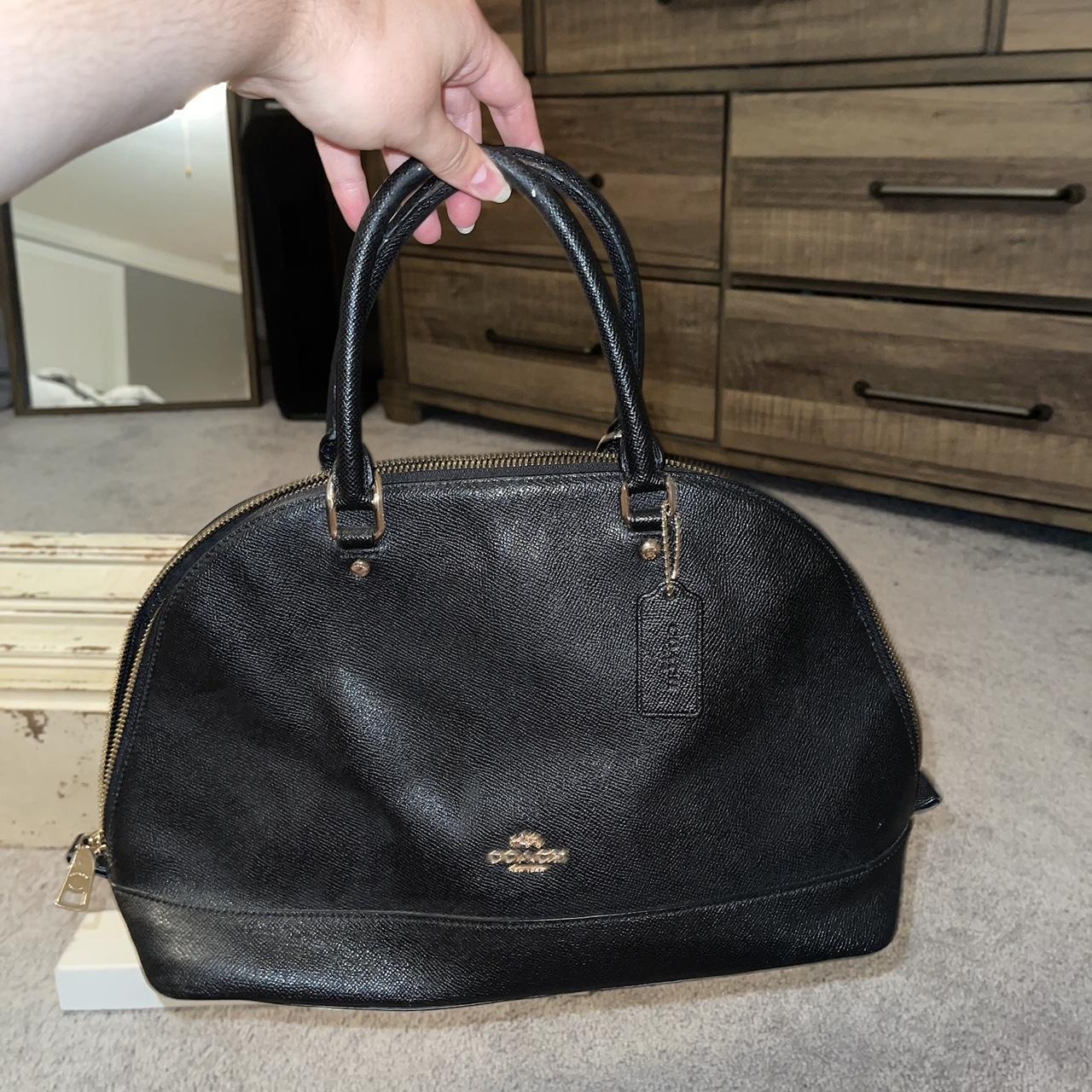 Black Coach purse Gold detailing - Depop