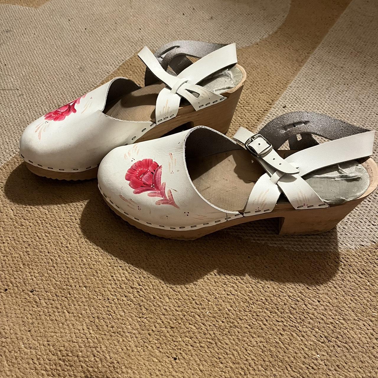 Extremely cute wooden Swedish clogs, perfect for... - Depop