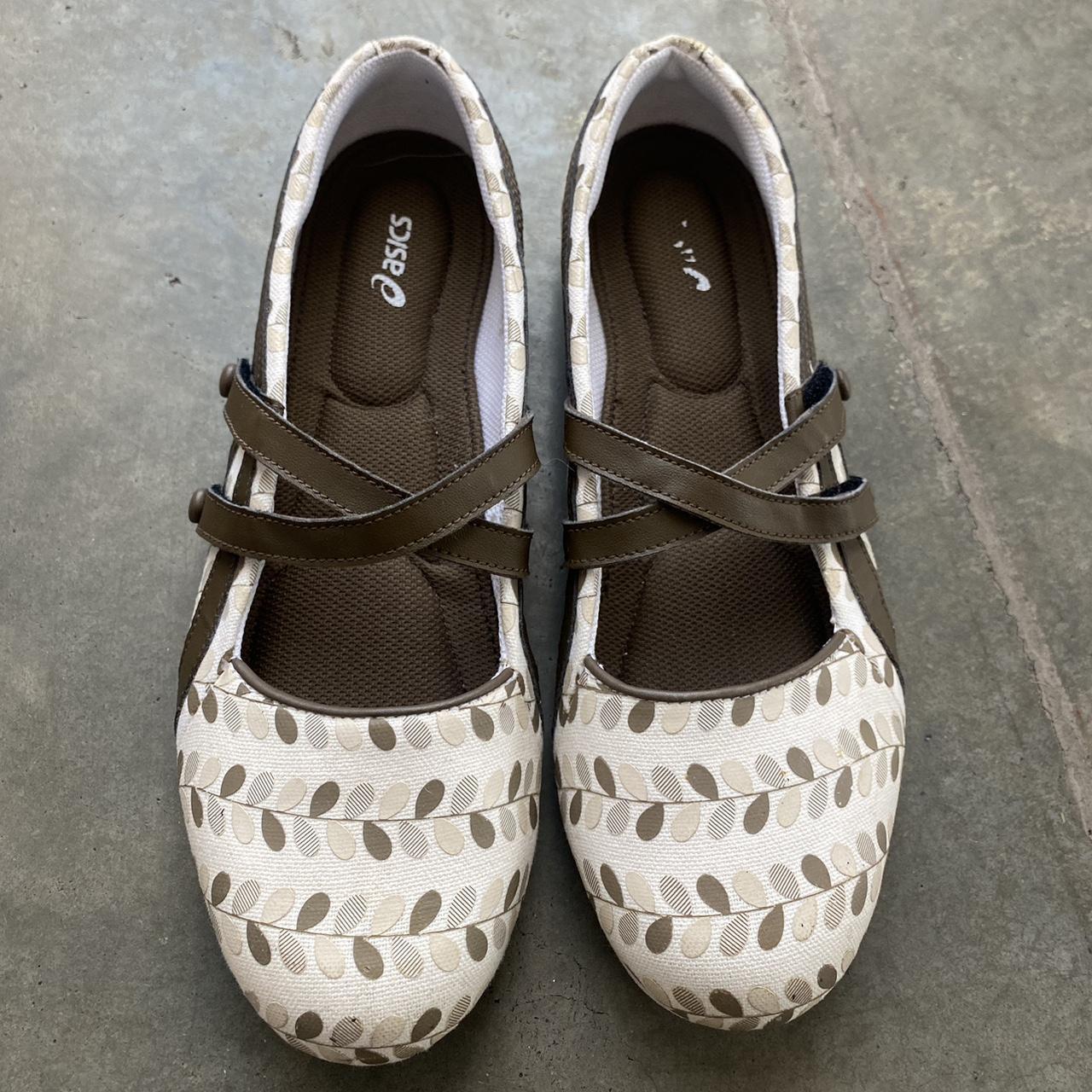 ASICS Mary jane /ballet flat tennis shoe Canvas... - Depop