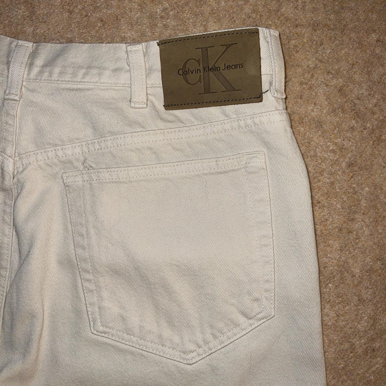 Calvin Klein jeans. Cream colored. 100% cotton.... - Depop