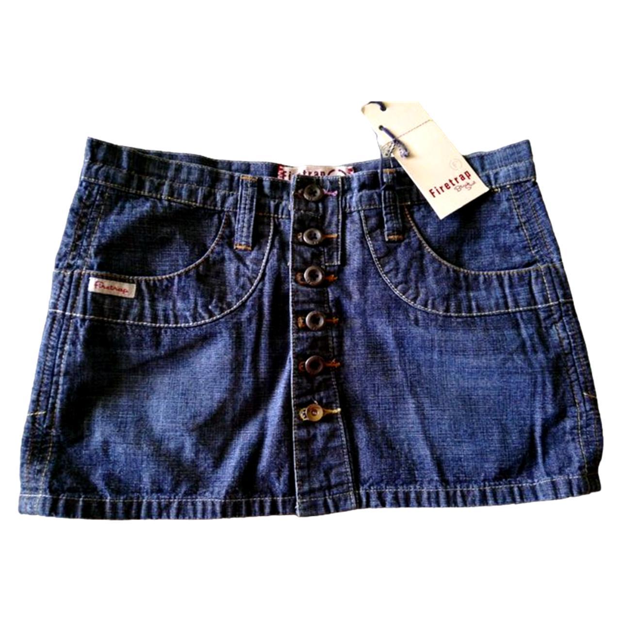 Firetrap denim mini skirt. Size: 25 (W63 cm / 25").... - Depop