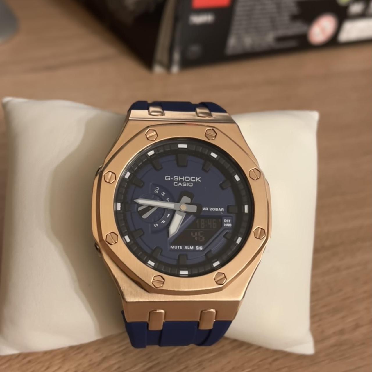 Custom G Shock x AP Royal Oak Watch with Box and Papers - Depop